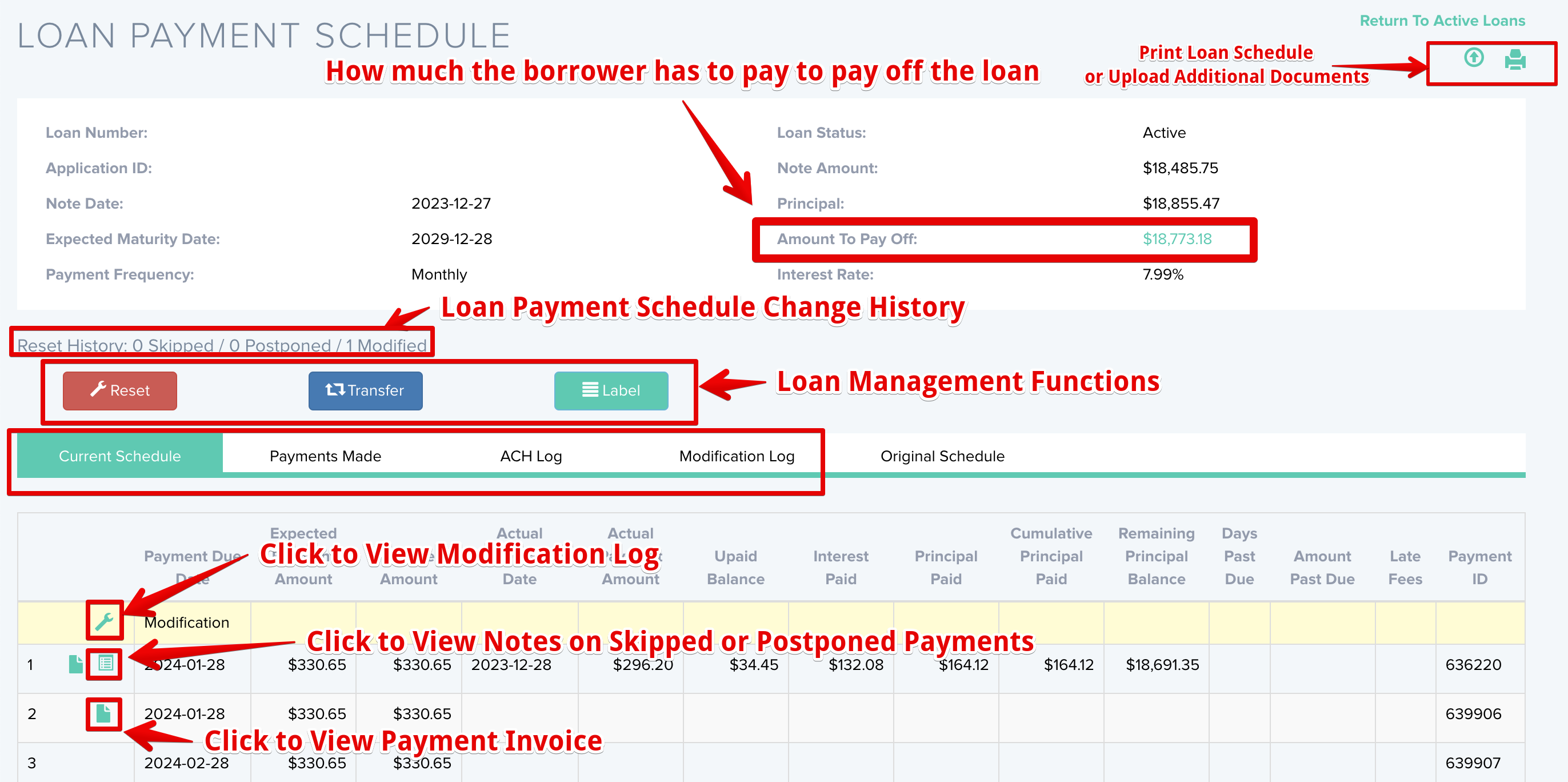Loan Management: An Overview of the Loan Payment Schedule Page – Happy ...